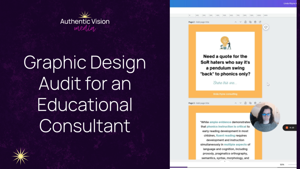 Graphic Design Audit for an Educational Consultant • Authentic Vision Media